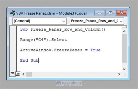 How To Freeze Panes With Vba In Excel 5 Suitable Ways