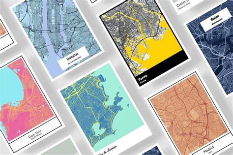 Custom City Map Art Print True North Posters