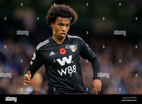 Willian 20 Of Fulham During The Premier League Match Manchester City