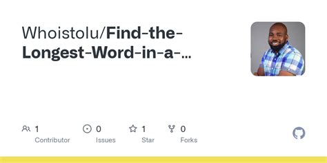 Github Whoistolu Find The Longest Word In A String Freecodecamp