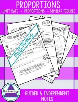 Proportions Bundle Math Memos Guided Notes By Not Pointless TpT