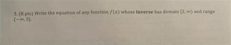 solved 3 8pts write the equation of any function f x