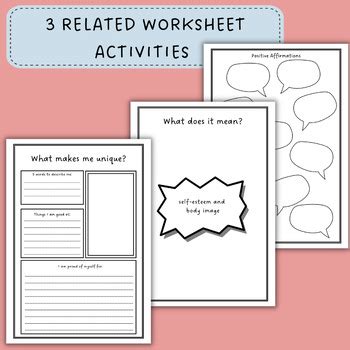 Sex Education Lesson Activities Self Esteem And Body Image By Worldwide Ed