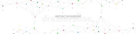 Website Header Or Banner Design With Abstract Geometric Background And Connecting Dots And Lines