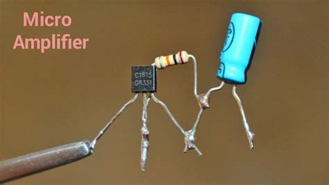 Make A Mini Amplifier By Using C1815 Single Transistor Mini Amplifier Audio Amplifier Diy