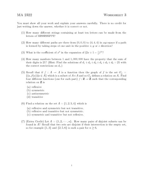 Combinations And Functions Worksheet For 10th Higher Ed Lesson Planet