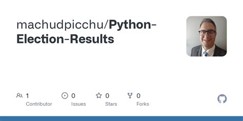 github machudpicchu python election results