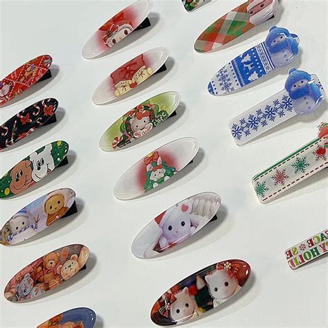 겨울에디션 마니또선물 추천 겨울 연말 크리스마스 우정 헤어핀 아크릴 인생네컷 필수 머리핀 에이블리