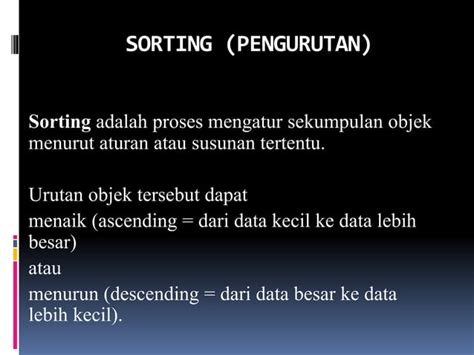 7 Sorting Algoritma Bubble Sort PPT