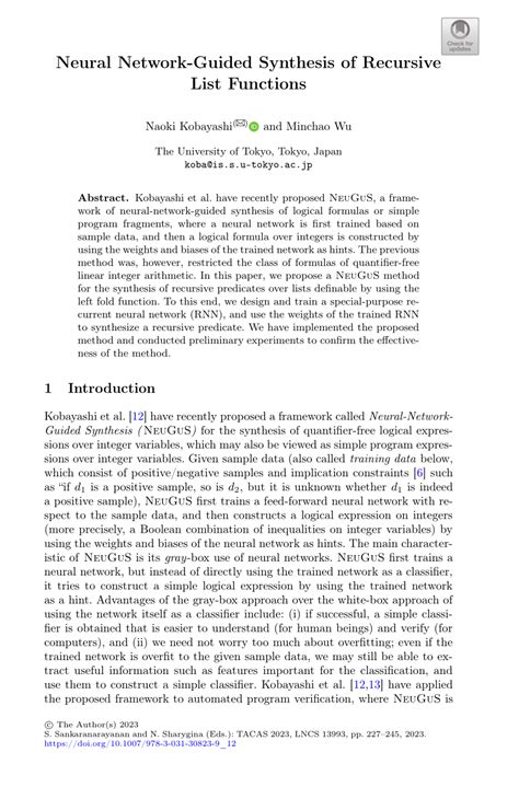 PDF Neural Network Guided Synthesis Of Recursive List Functions