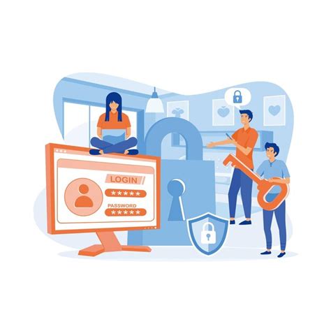 Premium Vector Modern Flat Design Concept Of Data Protection For Website And Mobile Website