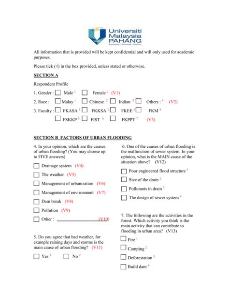 Urban Flooding Questionnaire Causes Effects Solutions