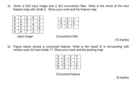 Solved A Given A 5×5 Input Image And A 3×3 Convolution