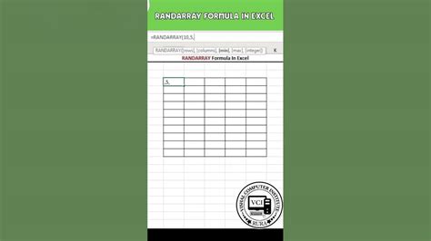 randarray formula in excel 💥💥 excel excelformulas computer gk