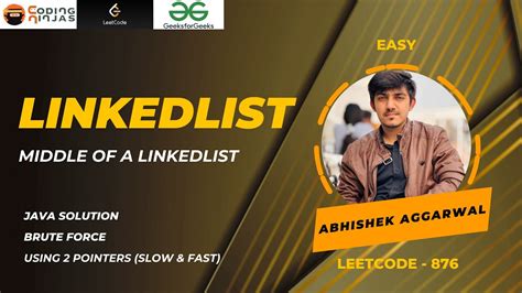 Middle Of The Linkedlist Java Leetcode 876 2 Pointers Approach