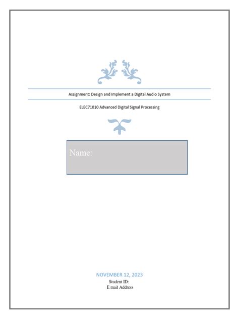 Audio Report Pdf Equalization Audio Filter Signal Processing