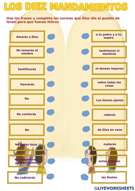 Ejercicio Interactivo De Los Diez Mandamientos Para Tercero Primaria Puedes Hacer Los