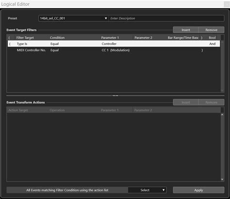 Logical Editor Select Midi CC 1 Not Working Cubase Steinberg Forums