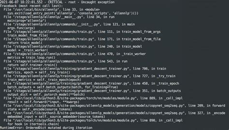 Cli Runtimeerror Ordereddict Mutated During Iteration · Issue 2251 · Wandbwandb · Github
