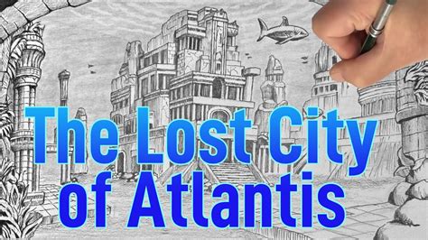 Underwater City Drawing With Pencil