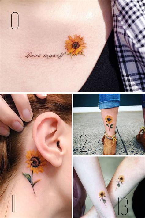 29 Small Sunflower Tattoo Ideas Designs Artofit