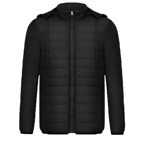 Szxzygs Mens Winter Jacket With Hood Black Male Autumn And Winter