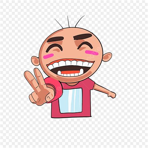 대머리 소년 웃는 일러스트 그림 귀여운 대머리 소년 스마일리 웃는 아이 Png 일러스트 및 Psd 이미지 무료 다운로드