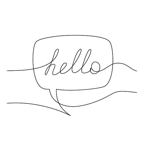 Premium Vector Speech Bubble With Hello World Text Simple Flat