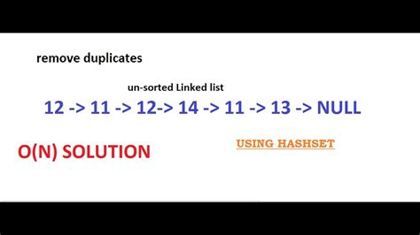 Remove Duplicates From Un Sorted Linked List Linked List On