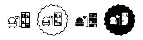 Lounge Icon Symbol Set Collection Lounge Simple Vector Sign Bundle Stock Vector Illustration