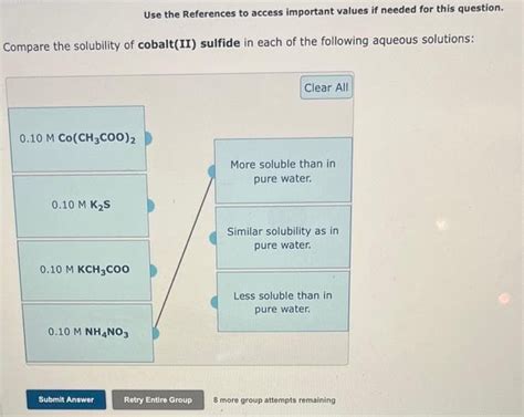 Answered Compare The Solubility Of Cobalt Ii … Bartleby