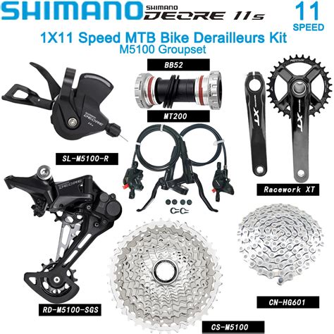 Shimano Deore M5100 11s Groupset Sl Rd M5100 Mt200 Hydraulic Disc Brake