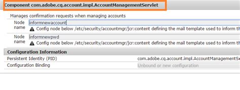 osgi configuration accountmanagementservice api in aem aem tutorials for beginners