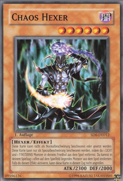 Recollectibles Sammelkarte Yugioh Karte Chaos Hexer Deutsch Yu Gi Oh Karte Sd6 De012 Common