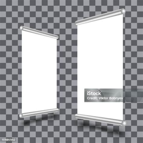 투명 한 배경에 격리 된 빈 롤업 배너 표시 수직 롤업 보드 템플릿 벡터 일러스트레이션 0명에 대한 스톡 벡터 아트 및 기타 이미지 0명 굴리기 데이터 Istock