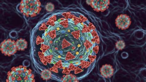 Understanding The Structure And Behavior Of Viruses In Cellular Environments Stock Footage