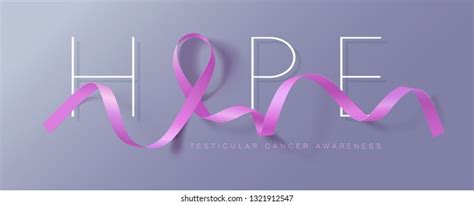 Testicular Cancer Awareness Calligraphy Poster Design Stock Vector
