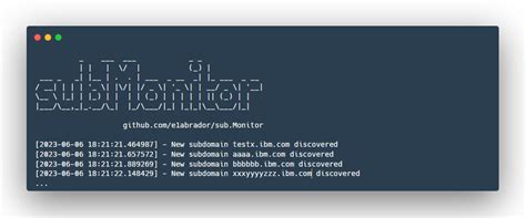 Github E1abradorsubmonitor Passive Subdomain Continous Monitoring