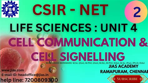 Csir Net Life Sciences Unit 4 Part 2 Cell Communication And Cell