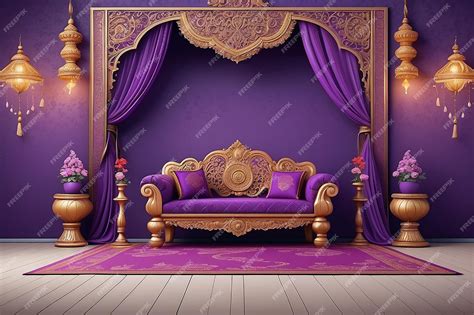 Premium Photo Generate Empty Background Indian Wedding Room Theme