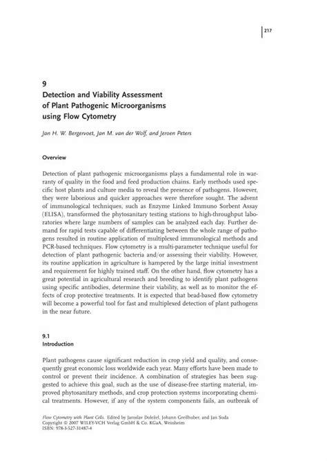 Pdf Flow Cytometry With Plant Cells Detection And Viability Assessment Of Plant Pathogenic