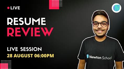 Live Resume Review Newton School Youtube