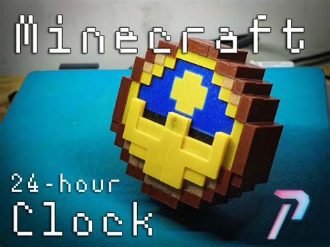 My World Clock Minecraft Clock By Maintainer Makerworld Download Free 3d Models