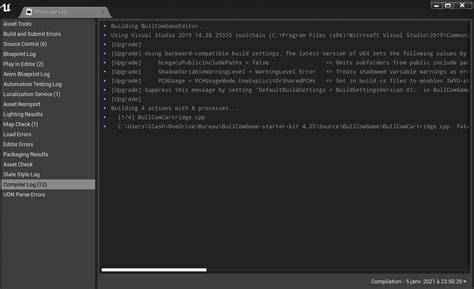 message log compile error show gamedev tv