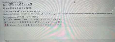 Solved Consider The Following Functions F1 AB CD ABCD Chegg Com