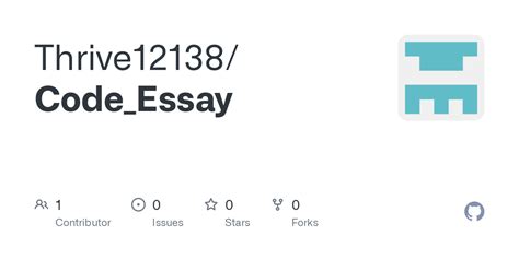 Github Thrive12138 Code Essay