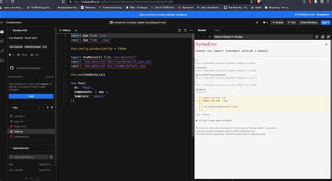Error On Initial Examples Page · Issue 2365 · Vuematerialvue Material