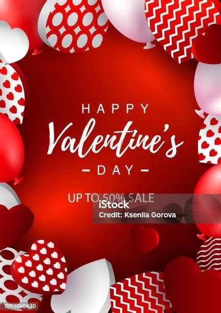 발렌타인 수직 판매 배너입니다 발렌타인 디자인 배너 전단지 회보 그림 엽서 텍스트를 위한 공간입니다 벡터 일러스트입니다 나의 발렌타인이 될 프레임에 대한 스톡 벡터 아트 및