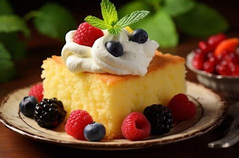 Premium Photo Lemon Cake Topped With Lemon Curd For An Extra Burst Of Citrus Flavor