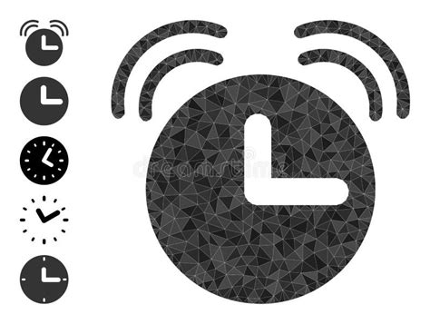 Vector Triangle Filled Alarm Clock Icon And Other Icons Stock Illustration Illustration Of